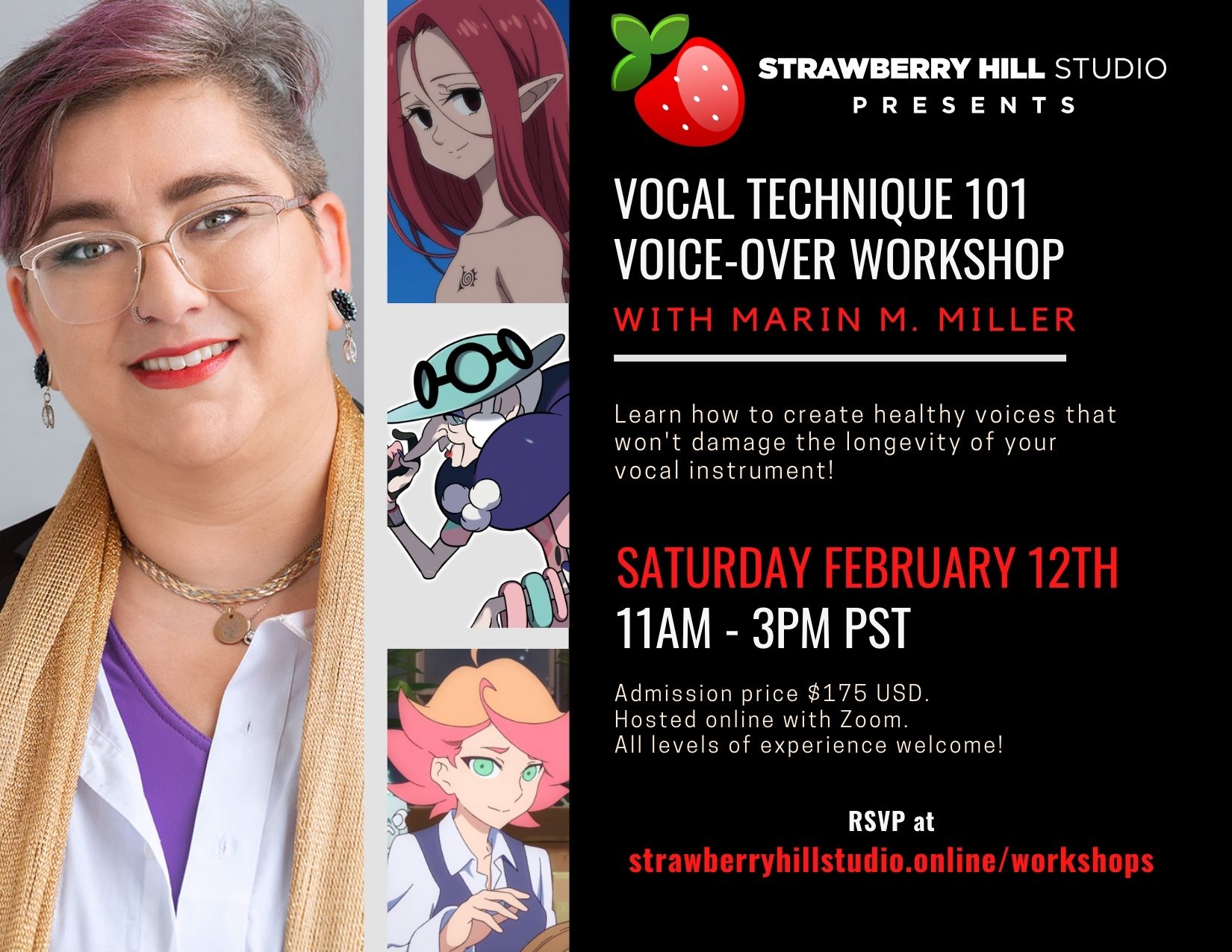 Vocal Technique 101 Voice-Over Workshop w/ Marin M. Miller | Eventcombo